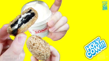 SONIC Drive-In Deep Fried OREO A La Mode Review | iTeam | FoodDoodz.tv